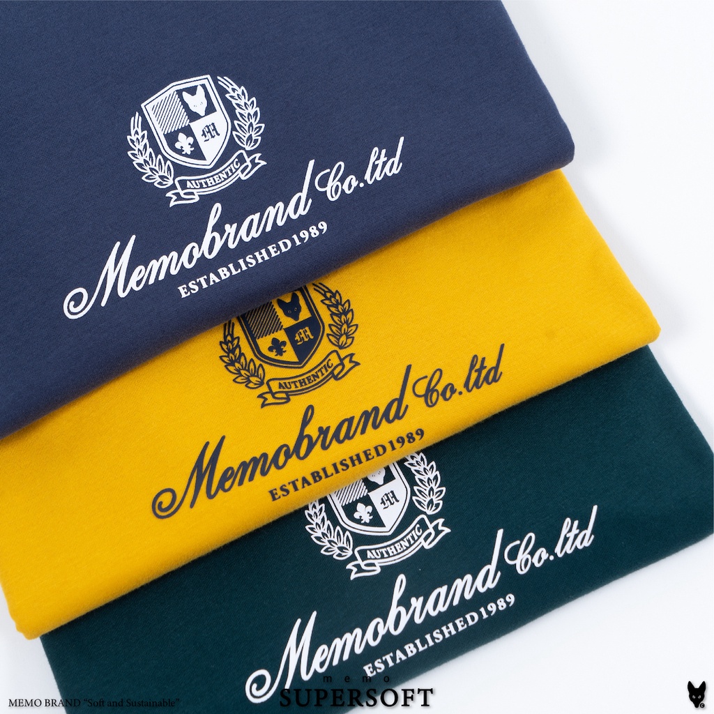 ลด80.-เก็บคูปองหน้าร้าน🔥ไซส์S เสื้อยืด Memo Supersoft Premium สกรีน รุ่น Brand Crest | Shopee ...