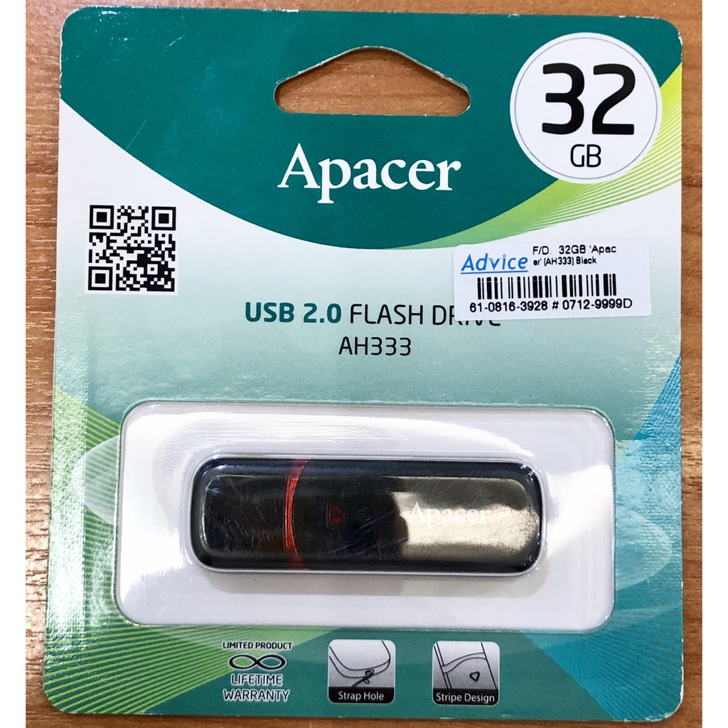 แฟลชไดร์ฟ 32GB Apacer (AH333) Black | Shopee Thailand