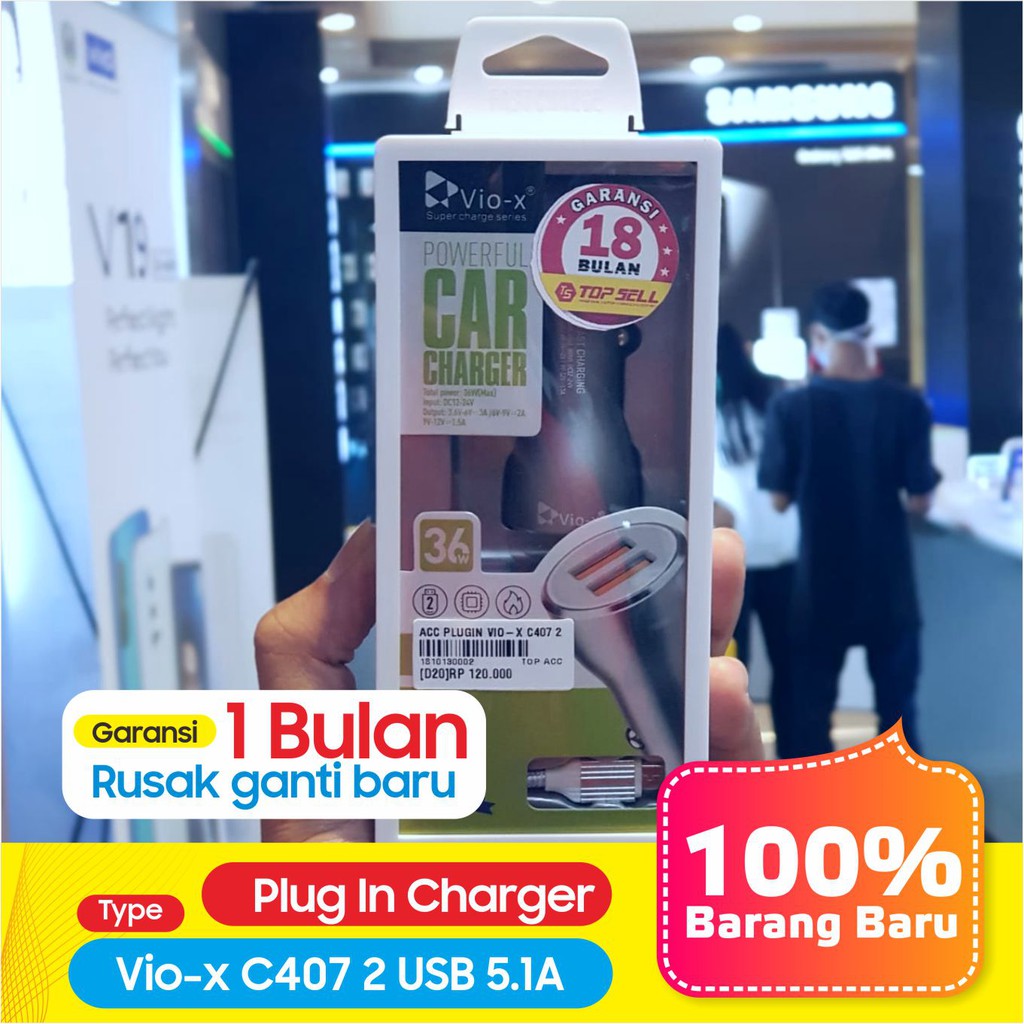 Vio-x C407 2 USB Plugin รับประกัน 1 เดือน เปลี่ยนใหม่ | Shopee Thailand