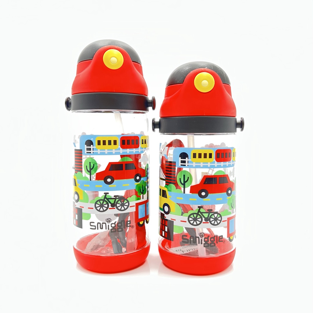 Bpa ฟรี SMIGGLE เด็กขวดดื่ม 500ml 600ml Botol Air Kidak ขวดดื่มเด็กฟาง ...