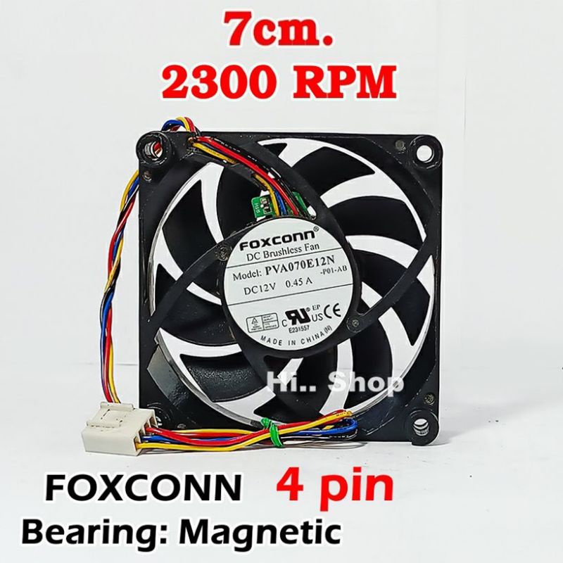 FOXCONN พัดลมควบคุมอุณหภูมิ AMD CPU 4PIN 70MM 4-Pin Fan | Shopee Thailand