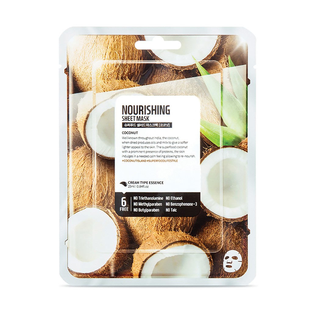 FARM SKIN Superfood Salad Facial Coconut Sheet Mask 25ml แผ่นมาสก์หน้า ...