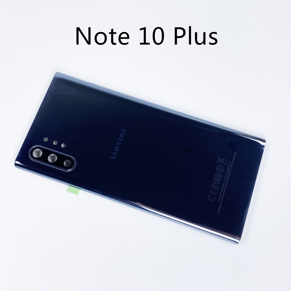Samsung Galaxy NOTE 10 N970 N970F NOTE 10 Plus N975 N975F แบตเตอรี่แก้วฝาหลังประตูฝาครอบ ...