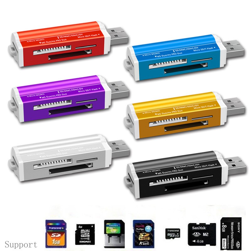 หน่วยความจําแฟลช USB All In 1 เครื่องอ่านการ์ดมัลติฟังก์ชั่น Writer ...
