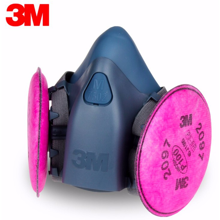 ชุดเซ็ต หน้ากากใส้กรองคู่ 3M-7502 พร้อมใส้กรอง 3M-2097 | Shopee Thailand