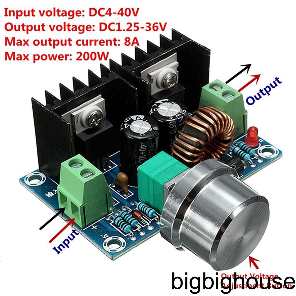 [Biho] XL4016E1 High Power DC Voltage Regulator DC-DC XH-M401 Buck Module with Maximum 8A Tire ...