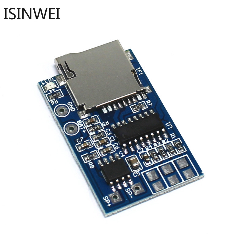 tf card mp3 แผ่นบอร์ดถอดรหัสโมดูล 3.7-5 v พร้อม 2 w ผสม mono | Shopee ...