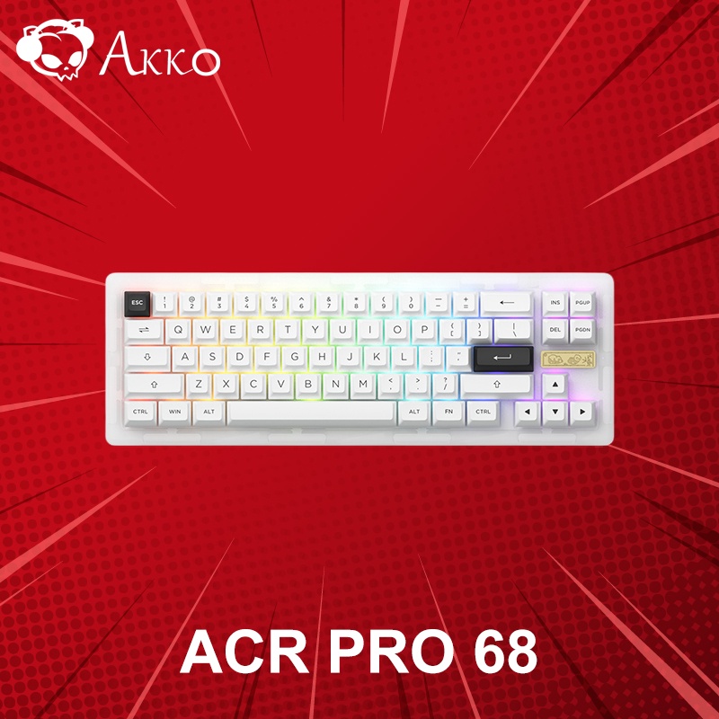 คีย์บอร์ด Akko ACR Pro 68 (ภาษาอังกฤษ) ประกันศูนย์ 1 ปี | Shopee Thailand