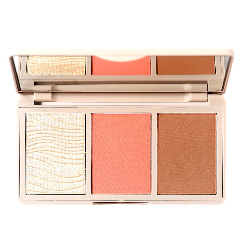 Three-color Blush Pallete Matte Glitter Highlighting Face Mineral ...