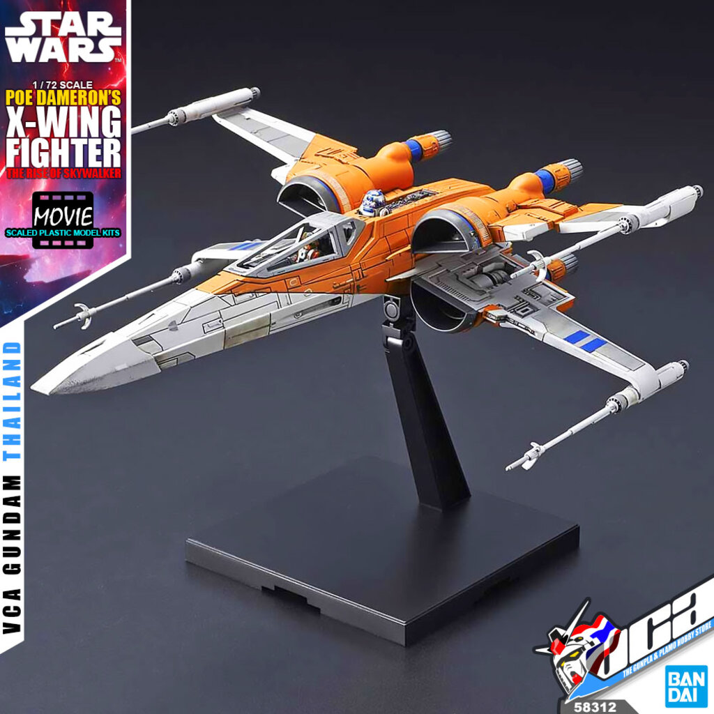 BANDAI STAR WARS 1/72 POE X-WING XWING FIGHTER STAR WARS THE RISE OF ...