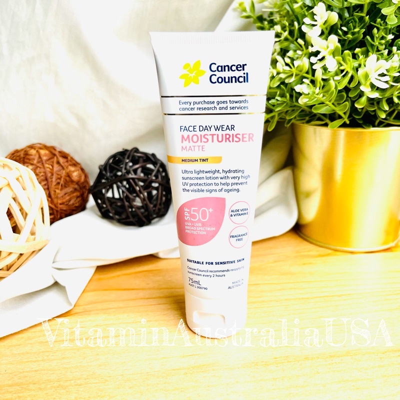 ครีมกันแดด Cancer Council Face Day Wear Moisturizer SPF 50+ UVA UVB ...