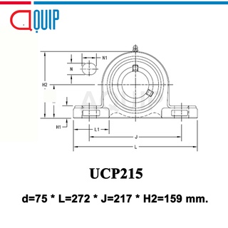UCP215 LDK ตลับลูกปืนตุ๊กตา Bearing Units UCP 215 ( เพลา 75 มม. ) | Shopee Thailand