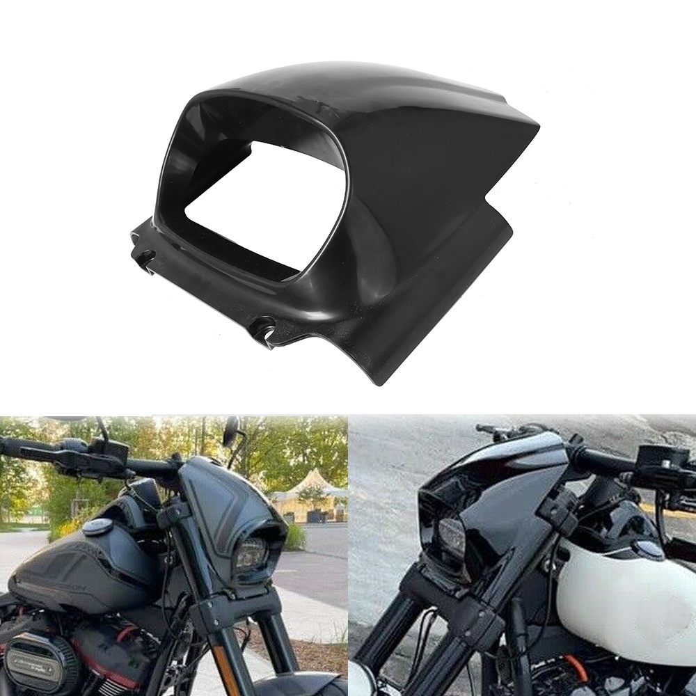 Motorcycle Light Black Front Headlight Fairing Cover For Harley M8 ...