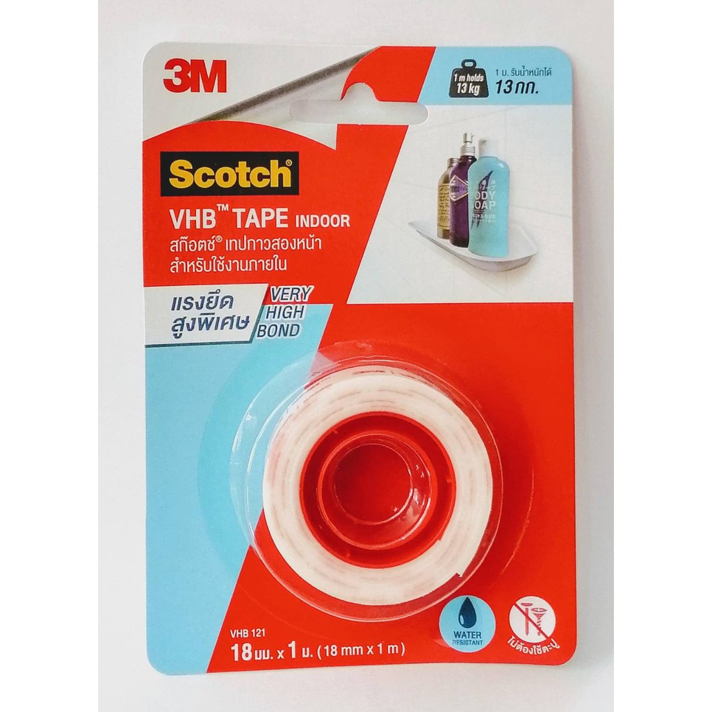 เทป VHB Tape Indoor 2 หน้า แรงยึดสูง #121 Scotch (สำหรับงานภายใน ...