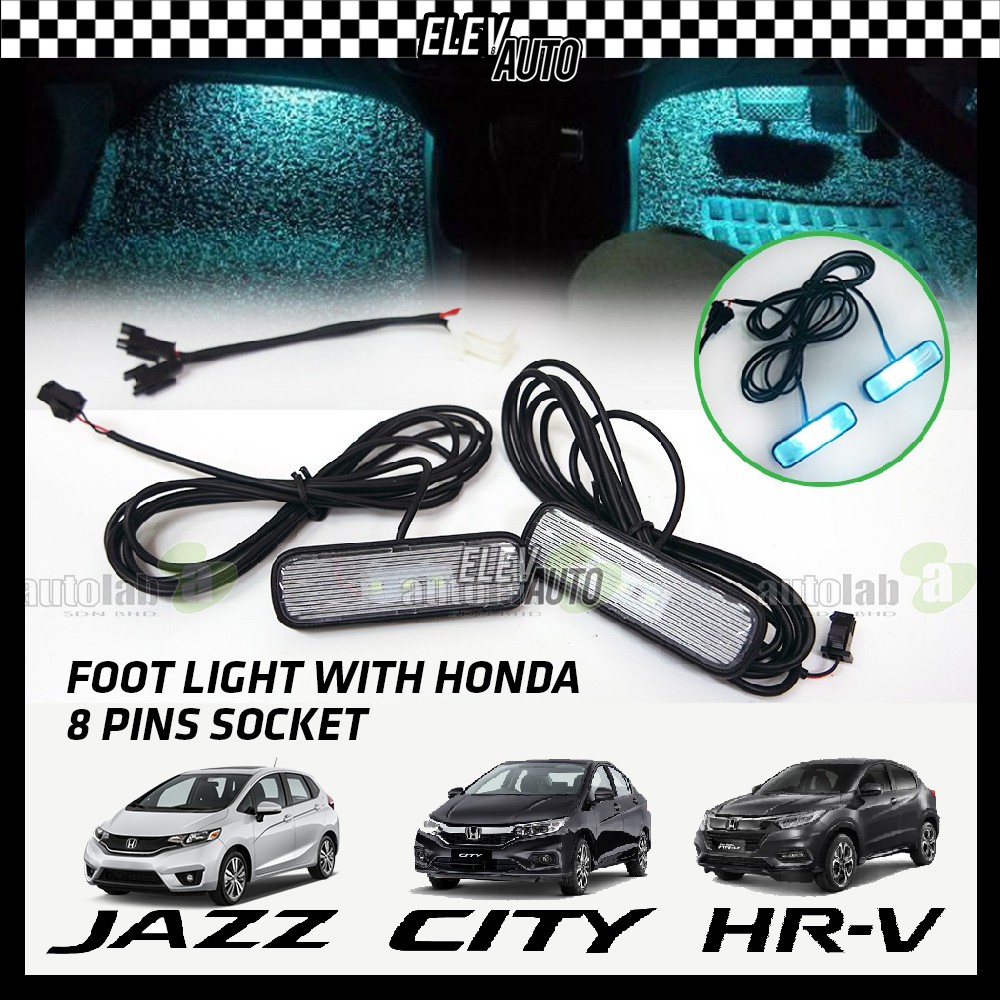 Honda City / Jazz / H-RV HRV 2014-2019 ไฟเท้า LED พร้อมปลั๊ก Honda 8 ...