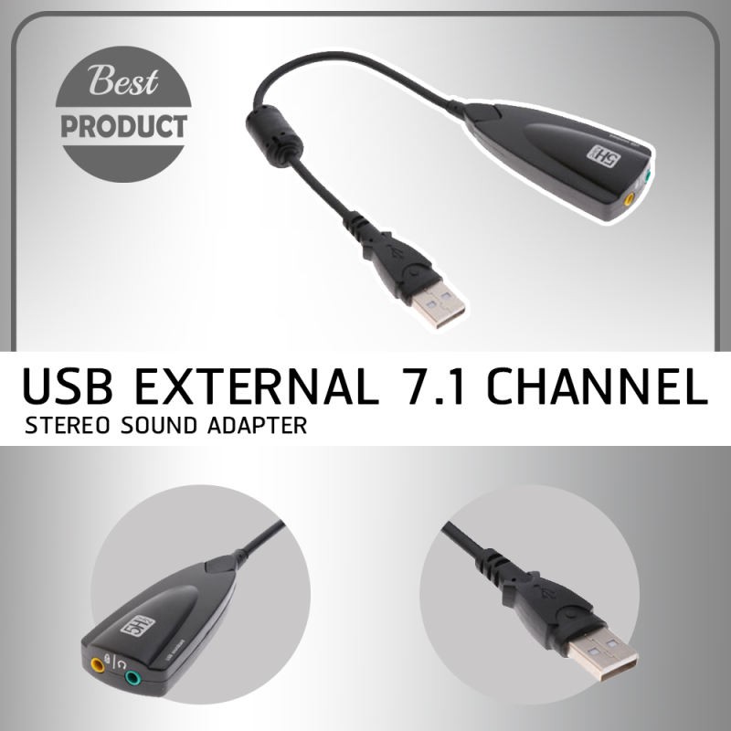 Virtual 7.1 Channel External USB 2.0 Sound Card Audio Adapter | Shopee Thailand