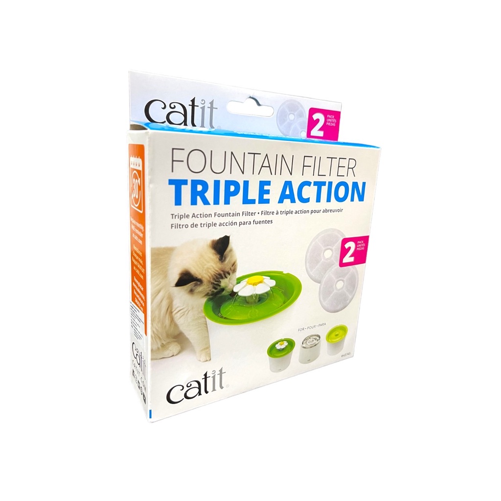 Catit Fountain filter Triple action แผ่นกรองน้ำพุแมว ไส้กรองน้ำพุ ที่ ...