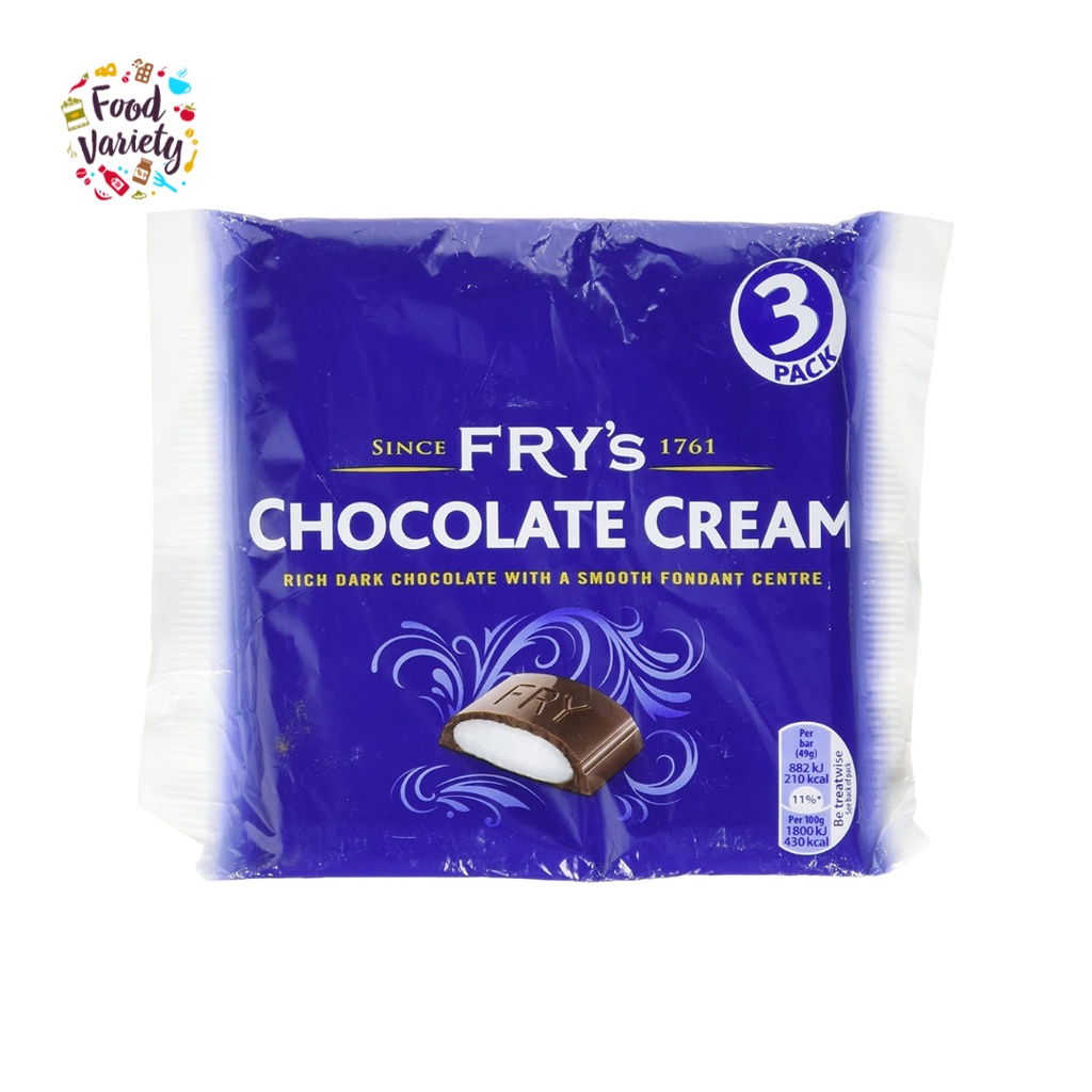 Fry's Chocolate Cream 3 Pack 147G ฟรายส์ ช็อกโกแลตครีม 3 แพ็ค 147G ...