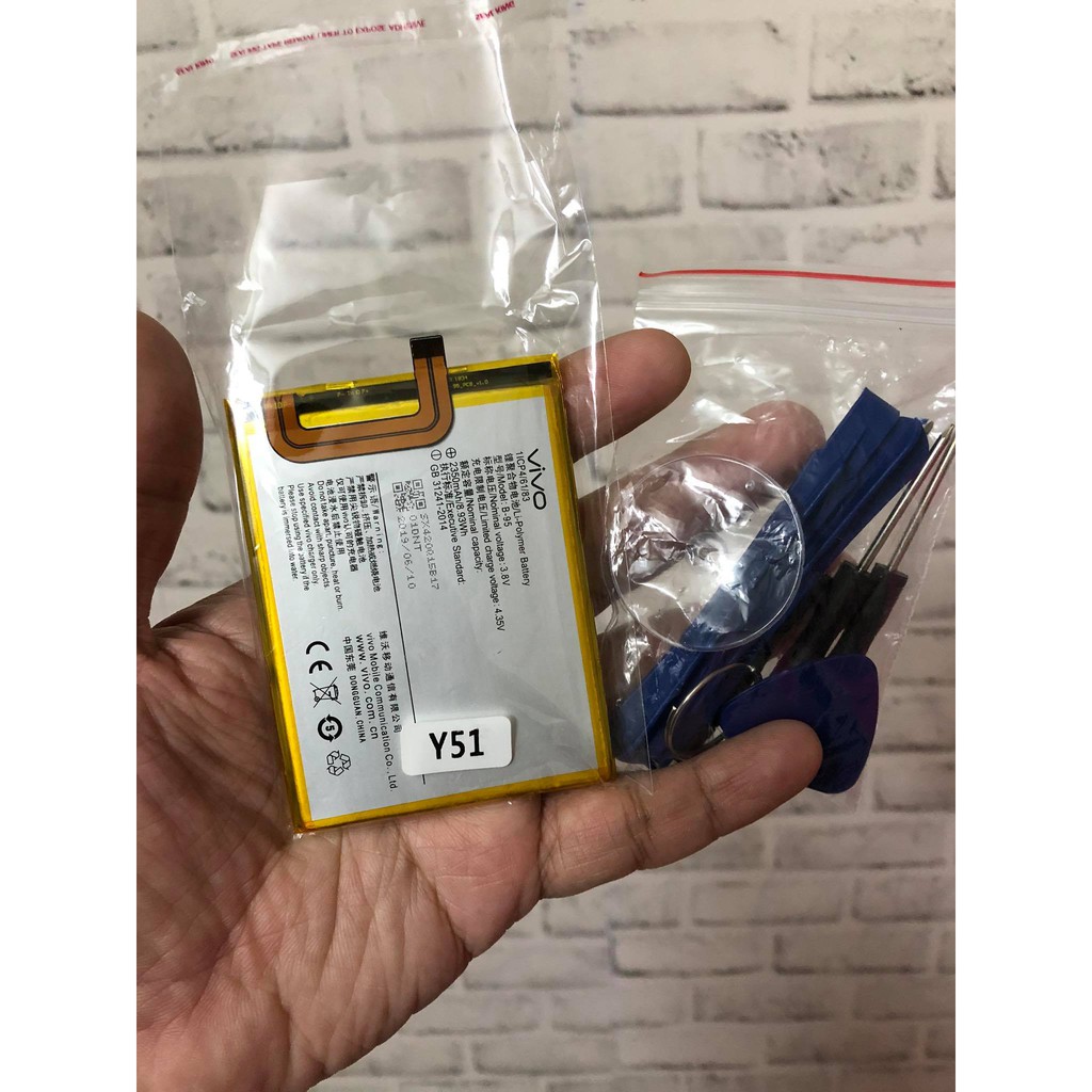 แบตแท้วีโว่ พร้อมเครื่องมือ battery Vivo y53 y55 y71 y91 V11 y12 V5 V9 ...