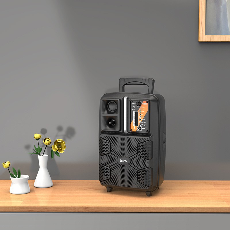 Hoco BS37 ลำโพง Bluetooth พร้อมไมโครโฟน ลำโพง พกพา (รองรับไมโครโฟน,บลูทูธ5.0,USB,AUX,Radio ...