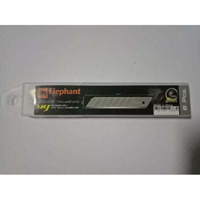ใบมีดคัตเตอร์ 18 มม. (หลอด 6 ใบ 30องศา) ตราช้าง 1830 จำนวน 1 หลอด ...