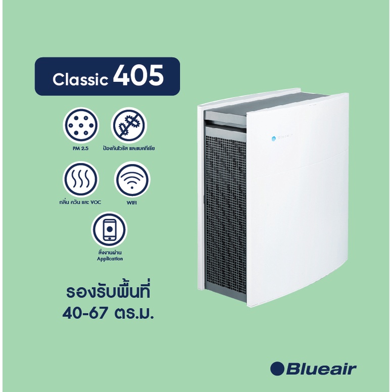 Blueair เครื่องฟอกอากาศ รุ่น 405 สำหรับ 40-67 ตร.ม. | Shopee Thailand