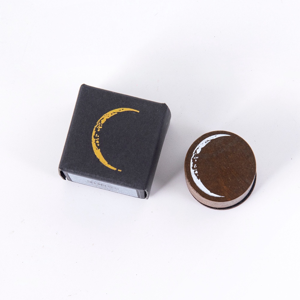 1 PCS Phases of The Moon Round Wooden Rubber Stamps | Shopee Thailand