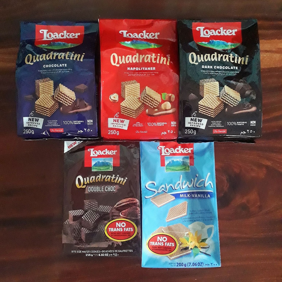 (ห่อกันกระแทก) เวเฟอร์ ล็อคเกอร์ Loacker Quadratini 250 กรัม | Shopee ...