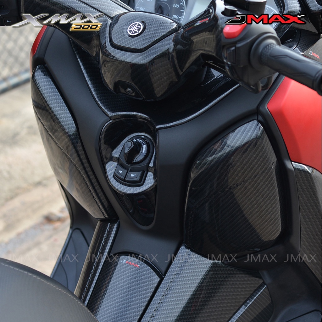 ฝาปิดช่องเก็บของ L+R XMAX 300 2017-22 JMAX ตรงรุ่น ลายฟิล์มคาร์บอน 6D ...