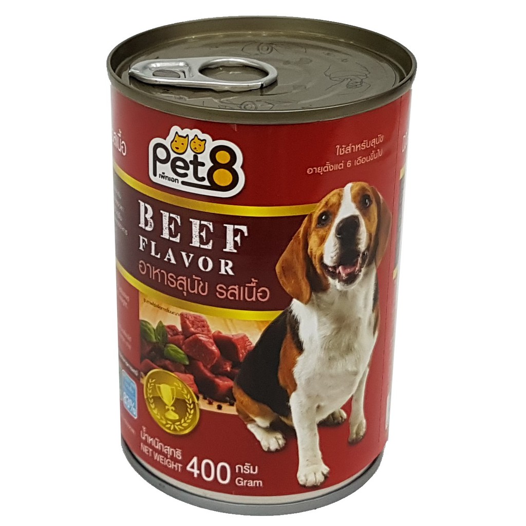 Pet8-เพท8 400กรัม สุนัขชนิดกระป๋อง(ขายยกลัง) 24กป. | Shopee Thailand