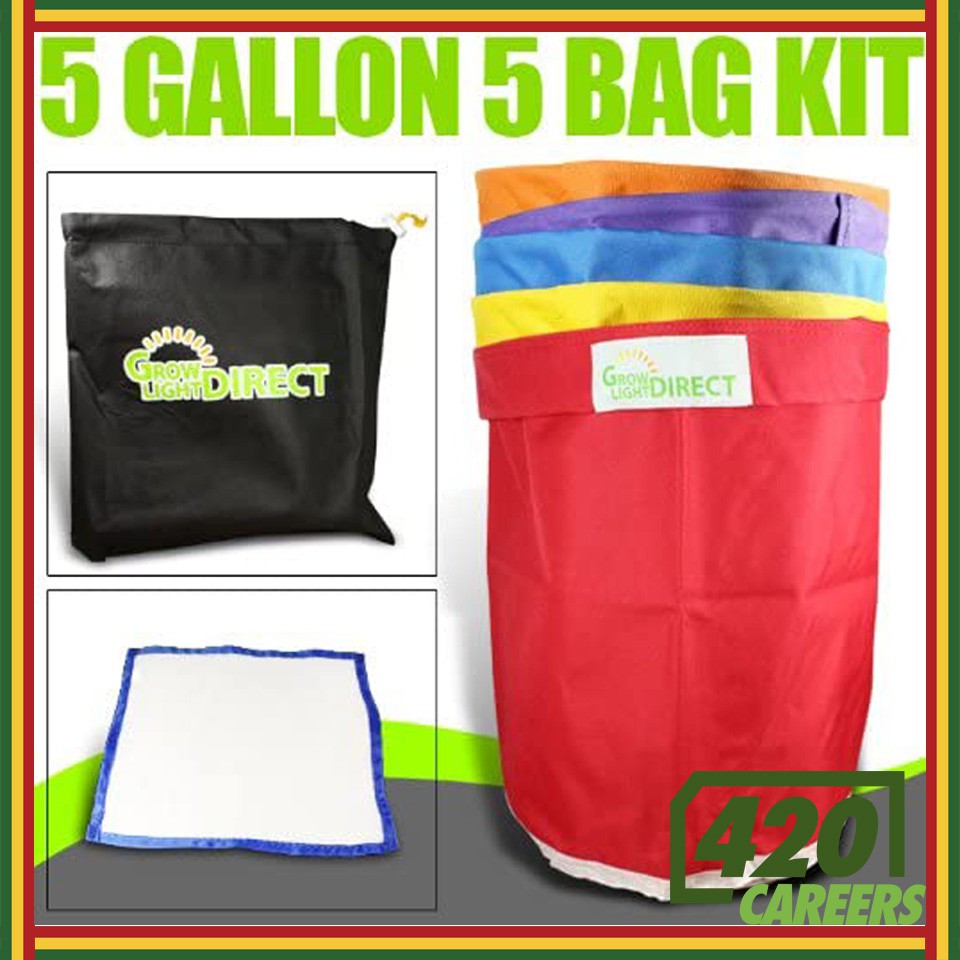 เซ็ท 5ถุง Bubble hash dry iced Extractor Kit Ice Bubble Hash 5 Gallon ...