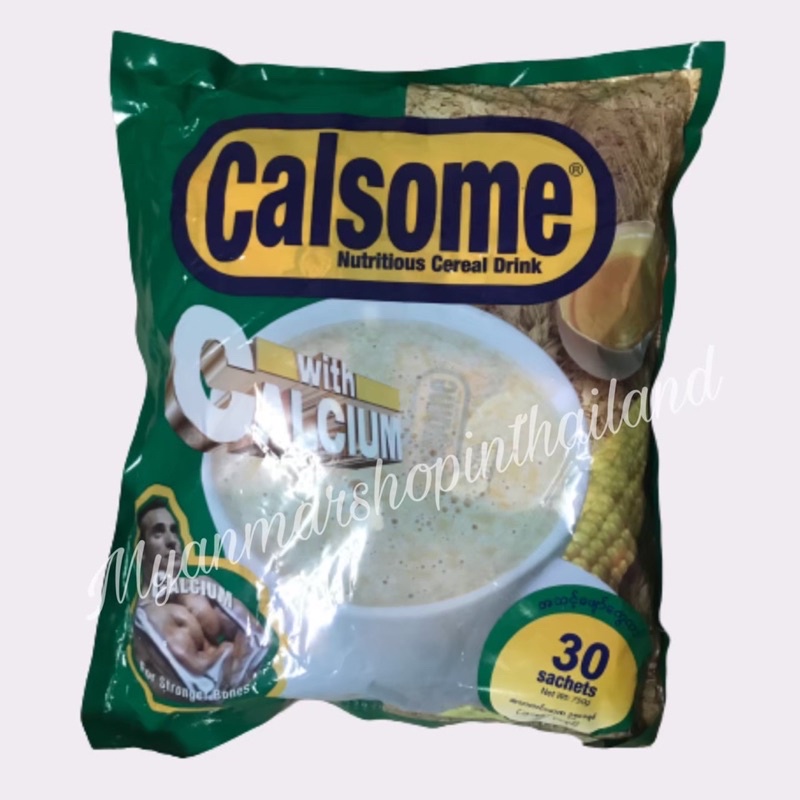 เครื่องดื่มธัญญาหาร Calsome Calcium ซีเรียลข้าวโพด ซีเรียลพม่า | Shopee ...