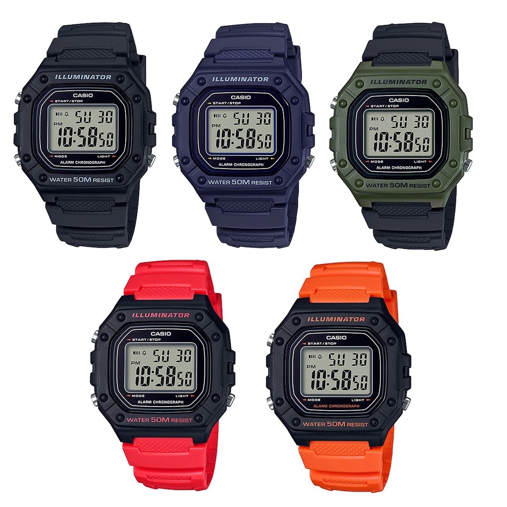 Casio รุ่น W-218H (W-218H-1A,W-218H-2A,W-218H-3A,W-218H-4B,W-218H-4B2 ...