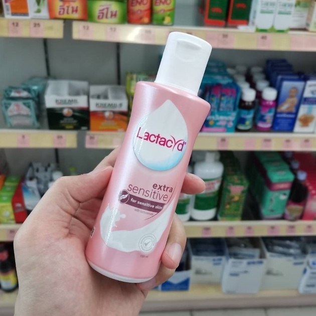 Lactacyd extra sensitive แลคตาซิด น้ำยาทำความสะอาดจุดซ่อนเร้น สูตรอ่อนโยน น้ำยาล้างจุดซ่อนเร้น ...