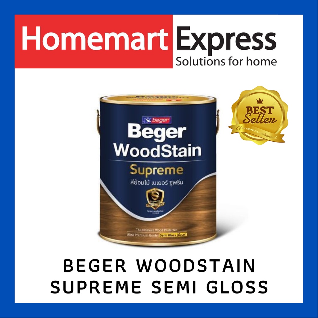 BEGER WOOD STAIN SUPREME SEMI-GLOSS สีย้อมไม้ เบเยอร์ วูดสเตน ซูพรีม ...