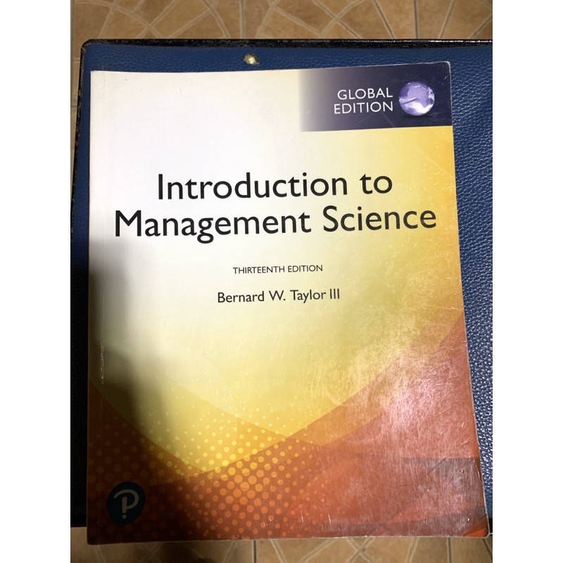 Introduction to management science thirteenth edition หนังสือเรียน ...