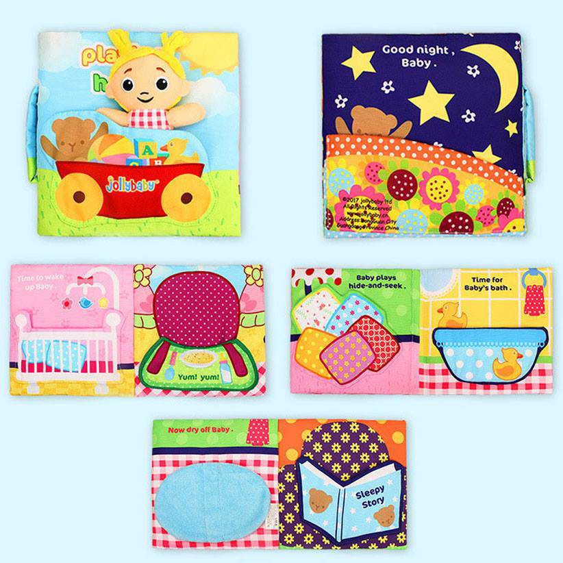 หนังสือเด็ก Jollybaby! Happy to accompany! : Playing house หนังสือผ้า ...