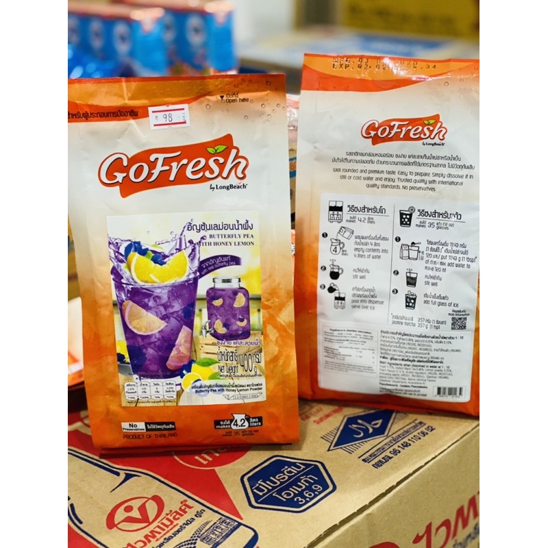 โกเฟรช อัญชันเลม่อนน้ำผึ้ง ขนาด 400 กรัม. GoFresh Butterfly Pea With | Shopee Thailand