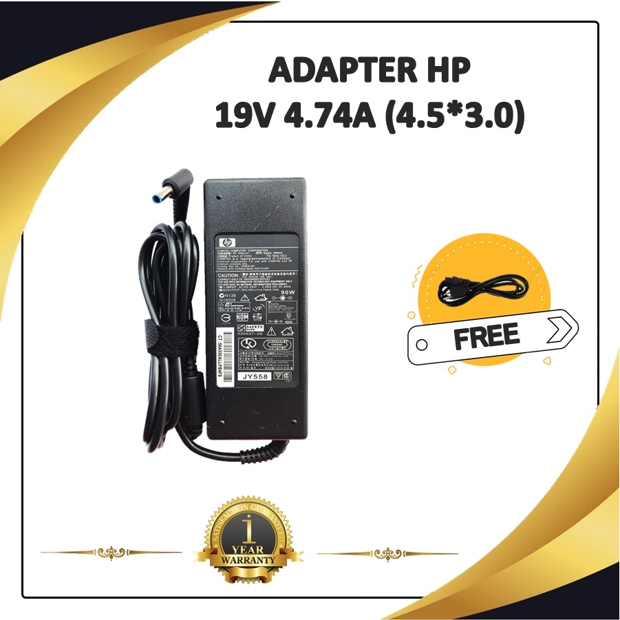 ADAPTER NOTEBOOK HP 19V 4.74A (4.5*3.0) / อะแดปเตอร์เอชพี + แถมสายไฟ | Shopee Thailand