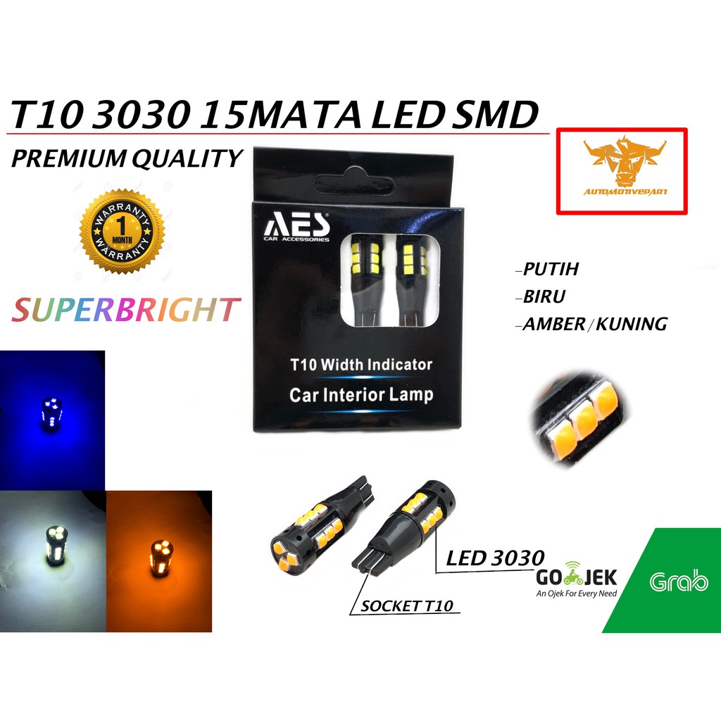 หลอดไฟ Led T10 3030 15 SMD SUPERBRIGHT ราคาพิเศษ สําหรับคู่รัก | T10 พรีเมี่ยม T10-AcDC8-60V ...