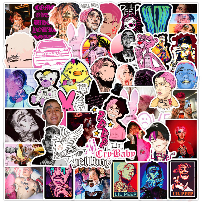 Lil Peep Series 02 สติ๊กเกอร์ 50Pcs/Set Rap Singer HipHop Rapper DIY ...