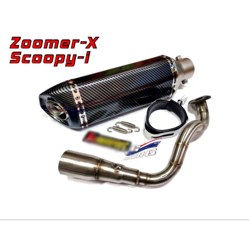 ท่อHonda Zooner-X, Scoopy-I ปลายท่อ14นิ้วพร้อมคอท่อสแตนเลสแท้ | Shopee ...