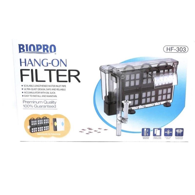 Biopro Hang On Back HF - 303 Power Aquarium Filter(Biological ...