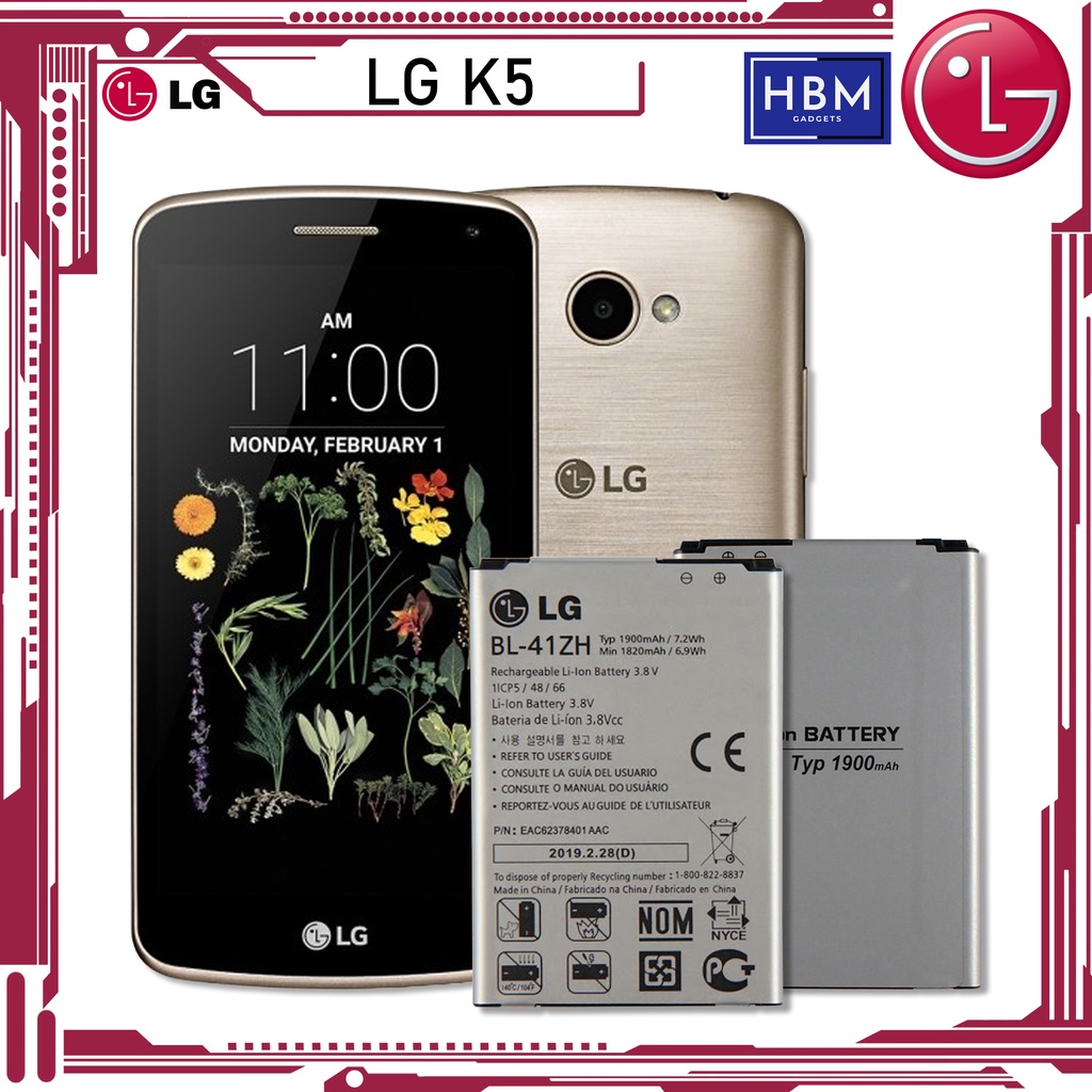 แบตเตอรี่ LG K5 X220 เดิม, แบตเตอรี่ L50, รุ่น BL-41ZH คุณภาพสูง (1900mAh) แบตเตอรี่ LG เดิม ...