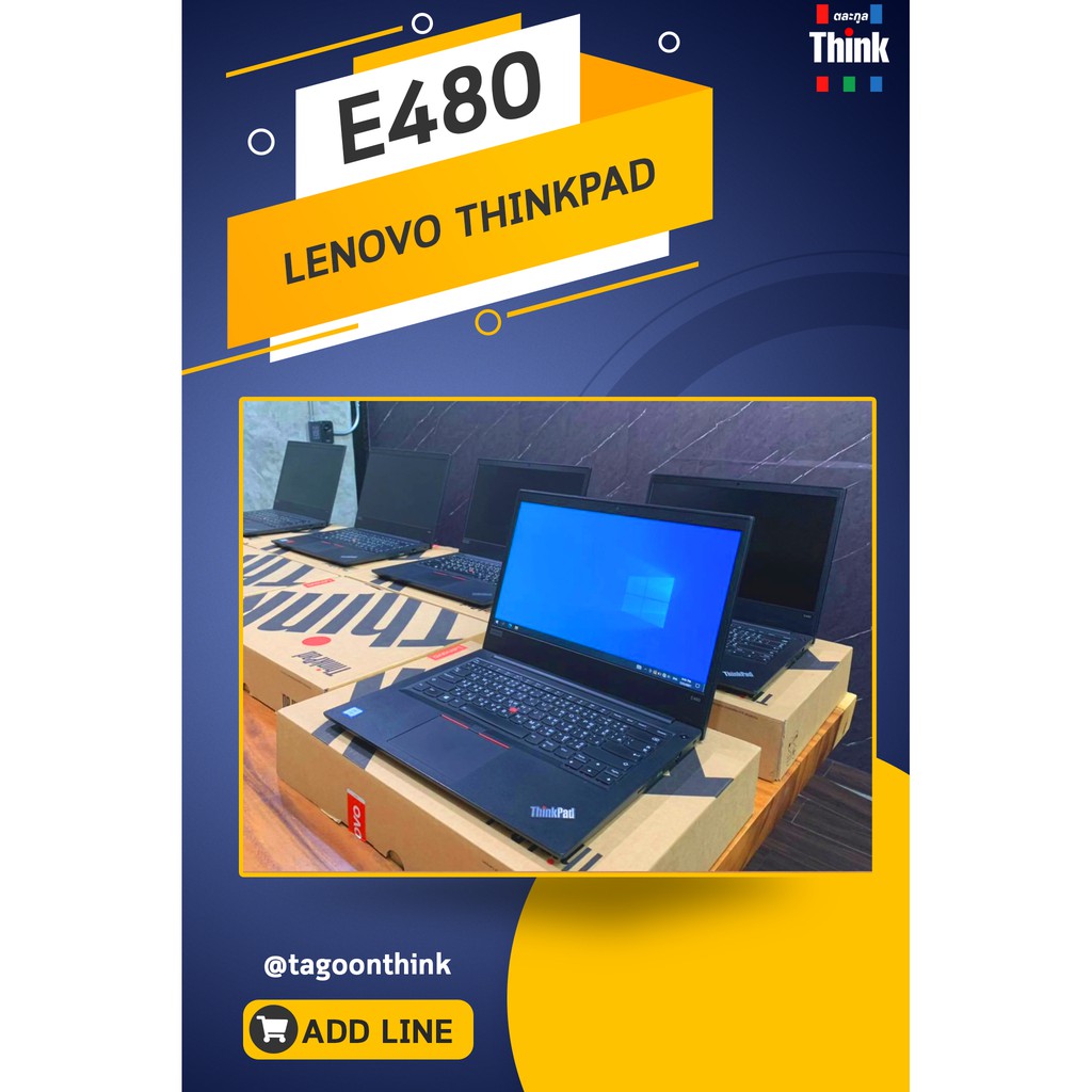 Thinkpad E480 i5 4c/8t แรงกว่า i7 บางตัว Ram 8 GB M.2 256 GB Nvme จอ Full HD 14 นิ้ว คีย์ไฟ ...