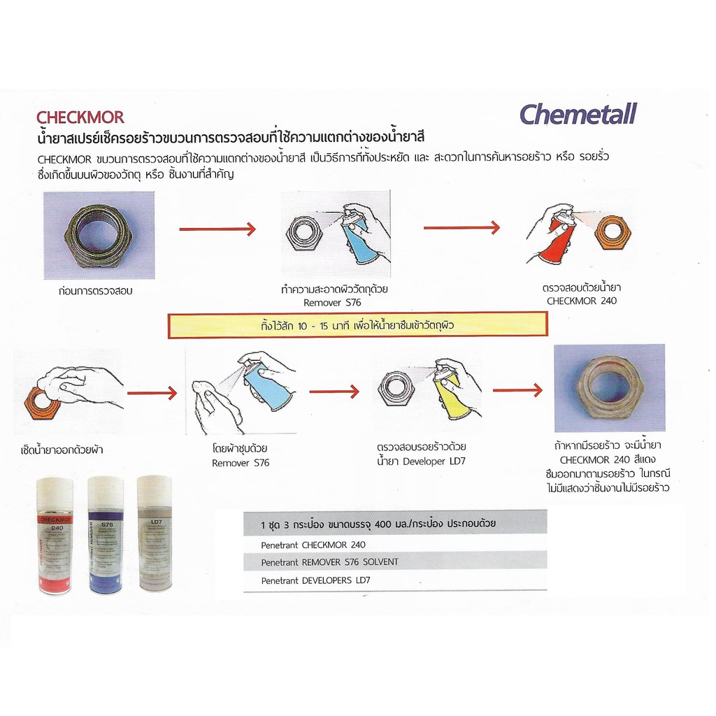 น้ำยาเช็ครอยร้าว CHEMETALL | Shopee Thailand