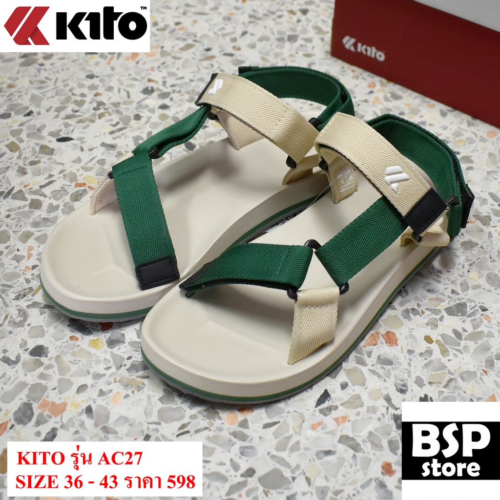 รองเท้ารัดส้น kito รุ่น Flow TwoTone AC27 สีเขียว ใส่ได้ทั้งชาย หญิง ...