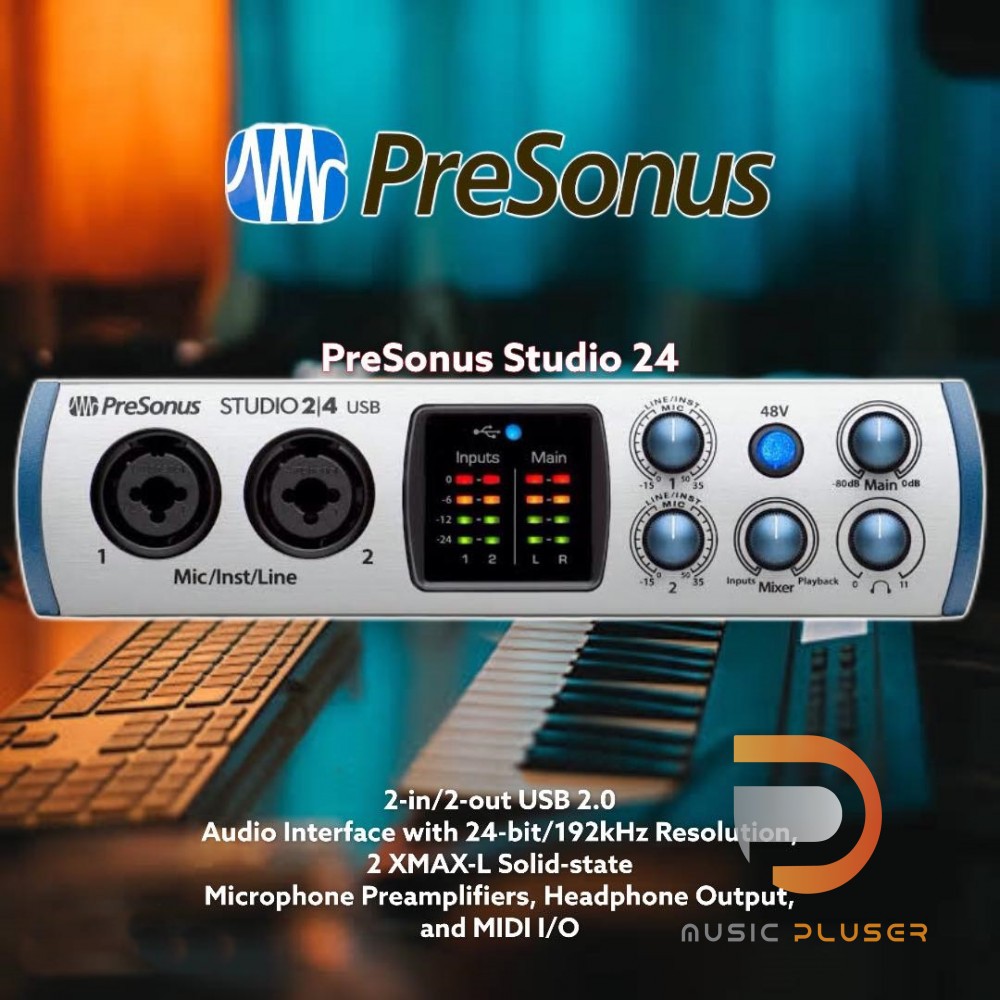 PreSonus Studio 24 ใช้งานร่วมกับ USB-C ™ของ Studio 24 2 × 2 สามารถ ...