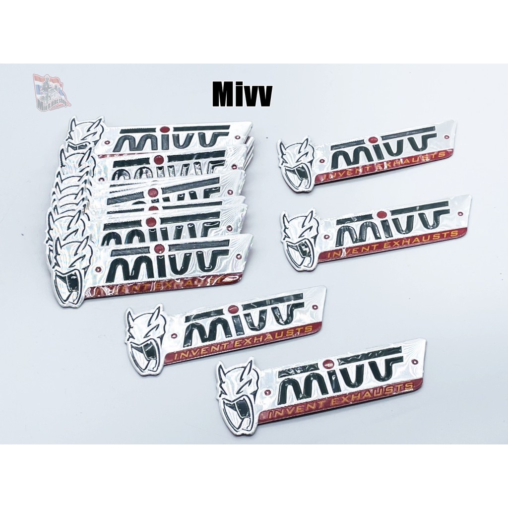 สติ๊กเกอร์ติดท่อ Mivv เพลทอลูมิเนียม ทนร้อน ขนาด 4 x 2.5 x10 cm (ตามรูป ...