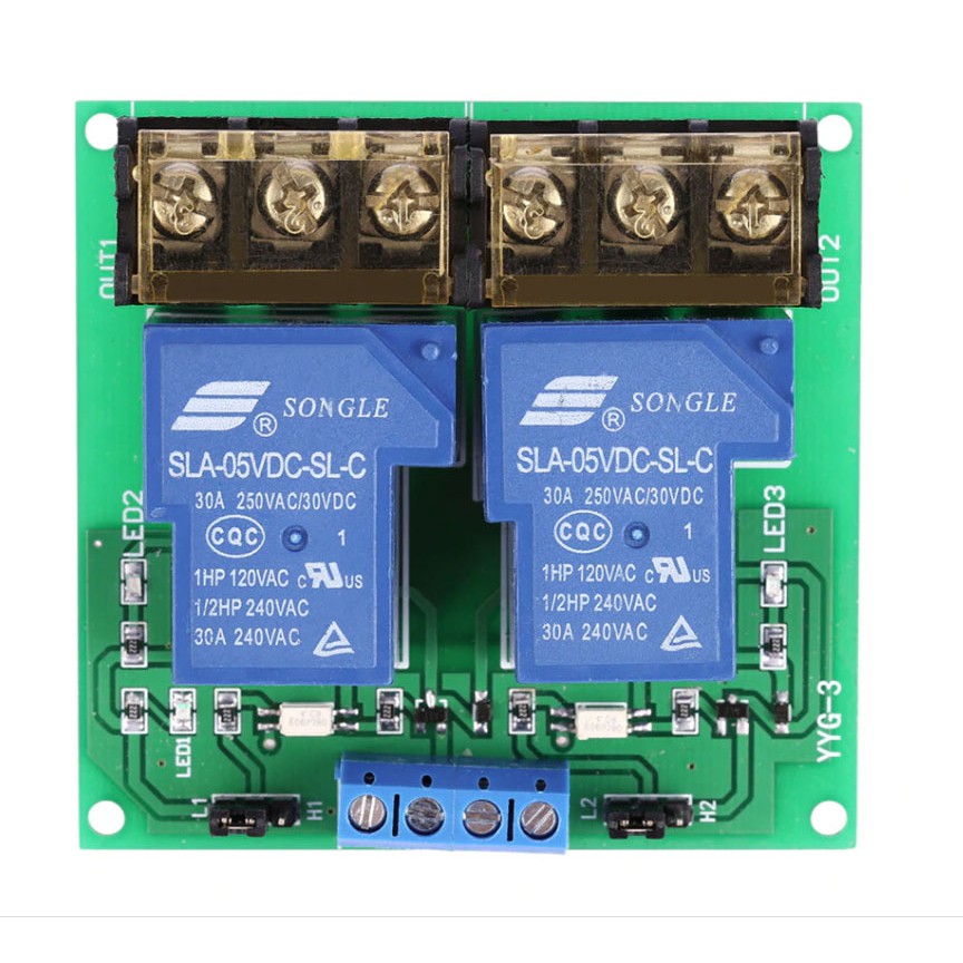 5V 30A 2 Channel Relay Module โมดูลรีเลย์ 2 ช่อง ประสิทธิภาพสูงซึ่ง ...